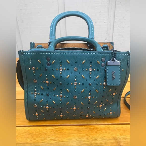 Coach | Bags | Coach Rogue 25 Turquoise With Prairie Rivets | Poshmark